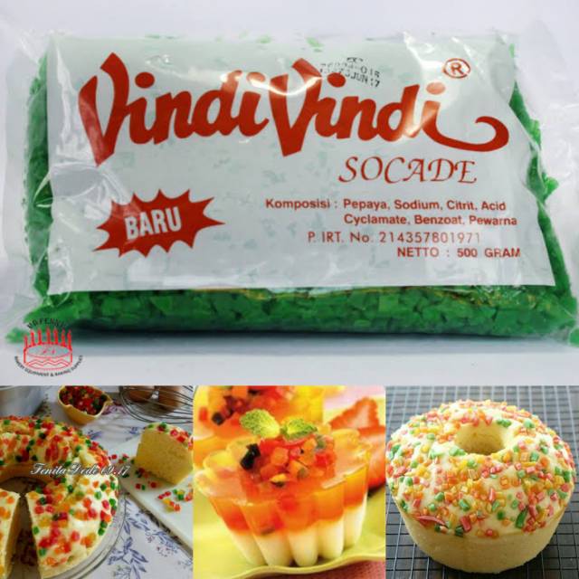 Jual Sukade warna warni buah pepaya topping kue bolu cake topping ...