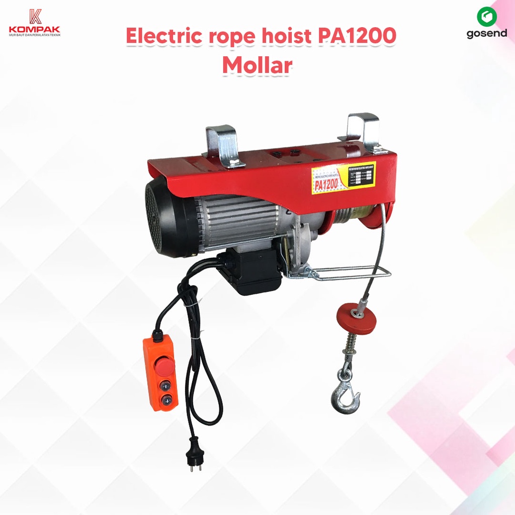 Jual Electric Hoist MOLLAR HST600/1200 Katrol Listrik 1200Kg Elektrik | Shopee Indonesia