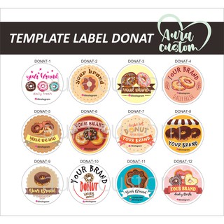 Jual STIKER CHROMO BULAT LABEL MAKANAN DONAT PRINT STICKER CUSTOM ...