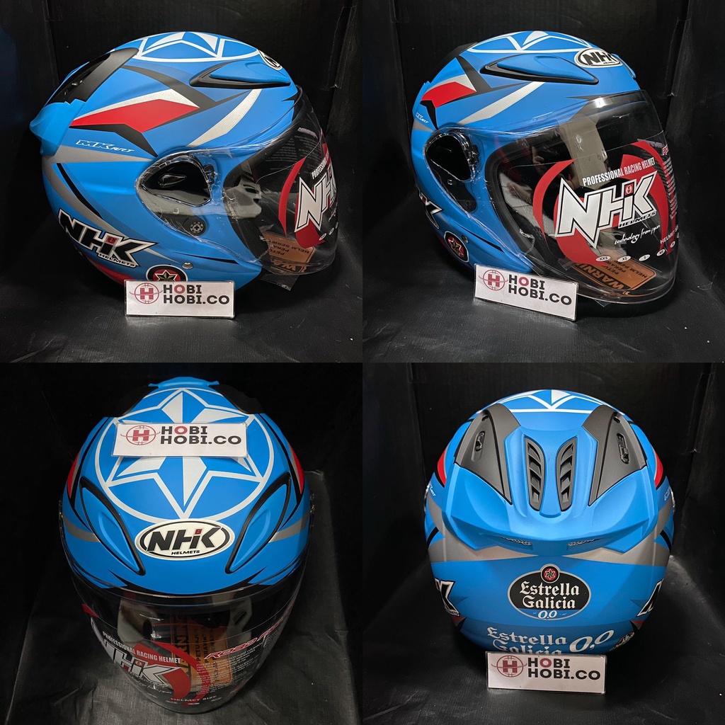 Jual HELM NHK R6 GP EDITION ESTRELLA SINGLE VISOR NHK R-6 BLUE DOFF NHK ...
