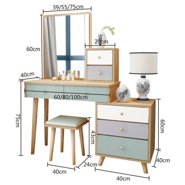 Jual Meja Rias Anak Perempuan Desain Minimalis Cat Duco | Shopee Indonesia