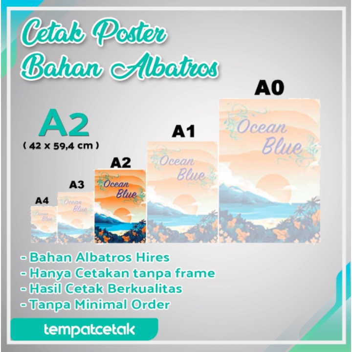 Jual CETAK POSTER ALBATROS A2 (42x59.4 cm) Full Color | Shopee Indonesia
