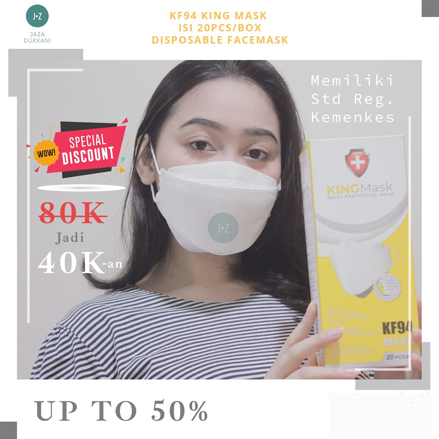 Jual Masker VIRAL KF94 KING MASK Putih 4Ply Isi 20pcs/Box Korea Mask ...