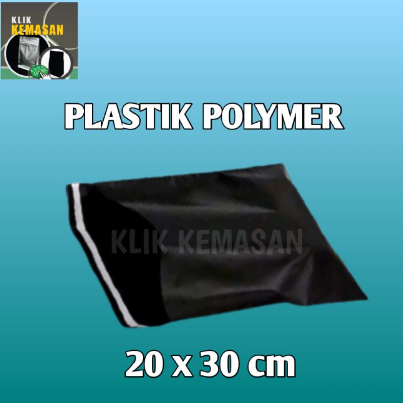 Jual PLASTIK POLYMAILER 20X30 POLIMER LEM PEREKAT PACKING PE KLIP HITAM ...