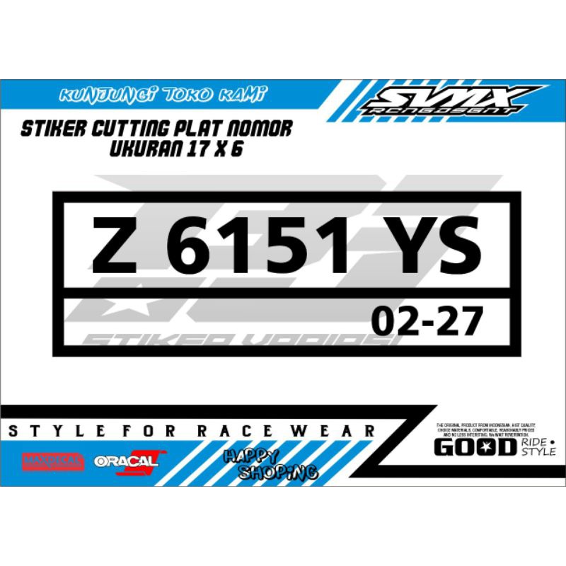 Jual STIKER CUTTING PLAT NOMOR | Shopee Indonesia