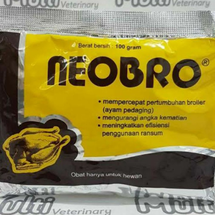 Jual NEOBRO 100 gram Vitamin Pertumbuhan Untuk Ayam Pedaging | Shopee ...