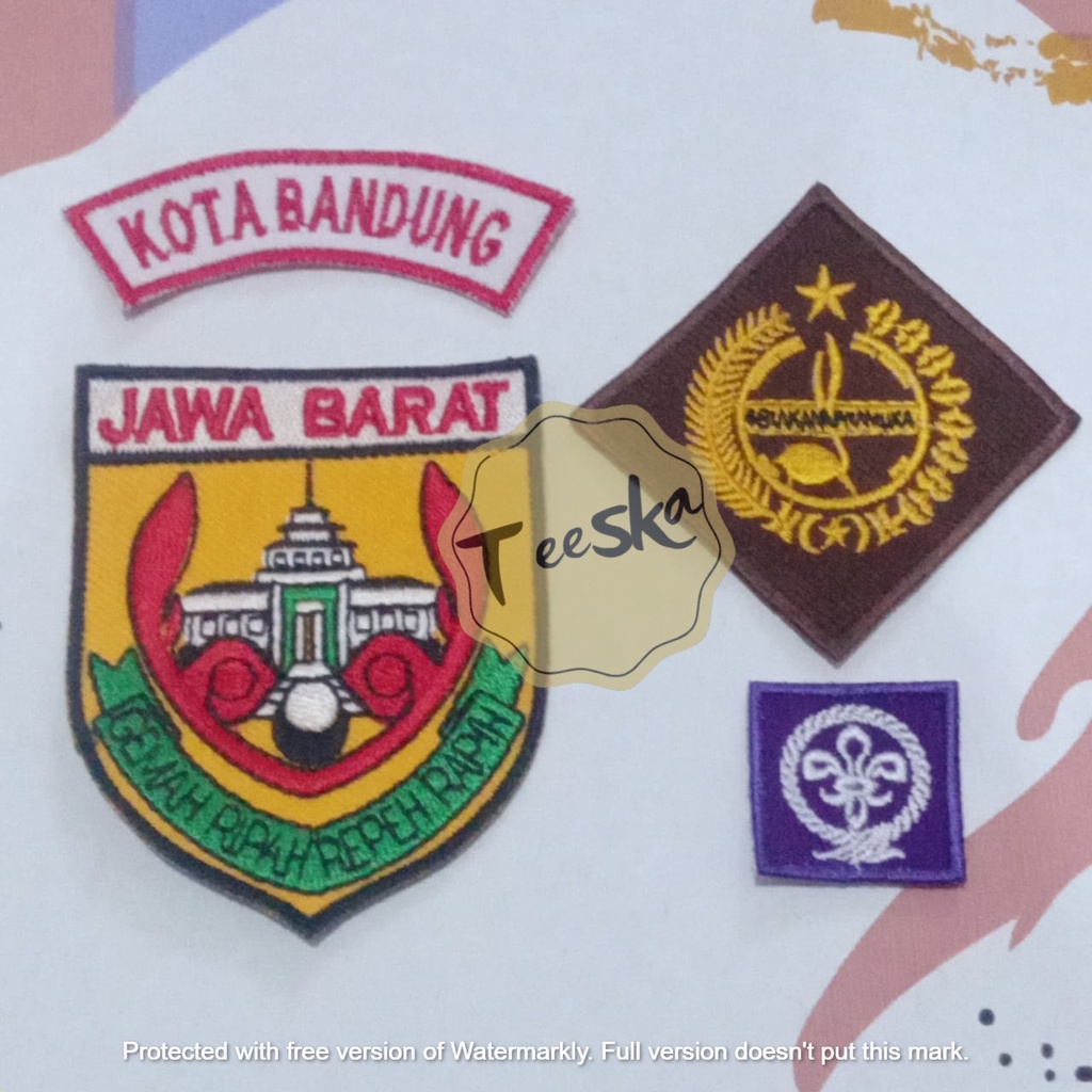 Jual Set Atribut Seragam Pramuka Logo Tunas Kelapa dan Wosm, Logo ...
