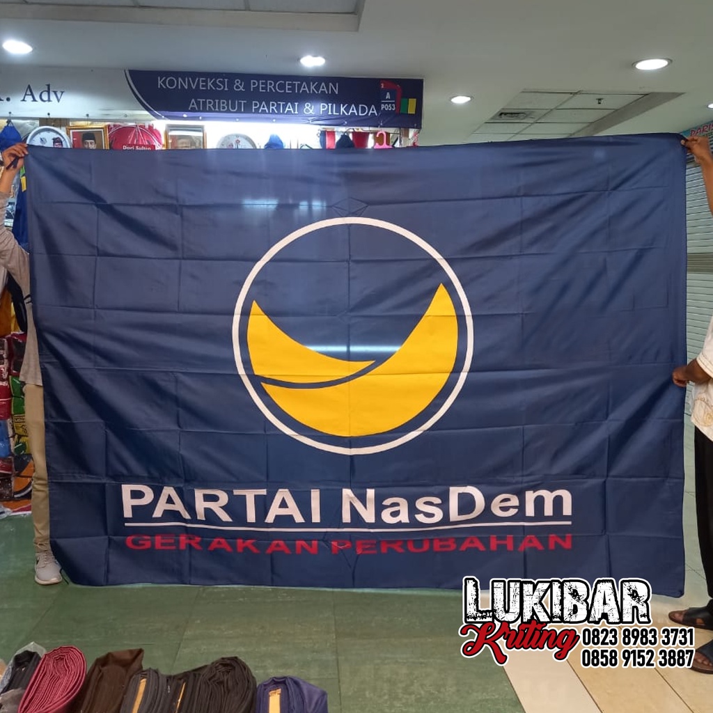 Jual bendera partai NASDEM ukuran 2x3m | Shopee Indonesia
