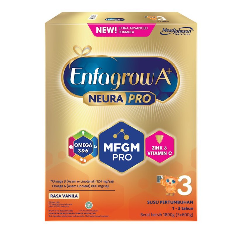 Enfagrow A+ 3 Vanilla 1800 gr Susu Pertumbuhan | Shopee Indonesia
