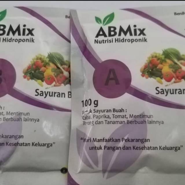 Jual Pupuk Nutrisi Ab Mix Hidroponik Benih Sayuran Buah Tanaman Bunga Pot Bubuk Larutan Pupuk ...