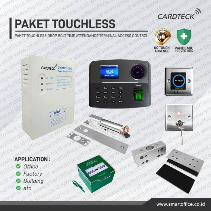 Jual Paket Murah Access Control Touchless Absensi Akses Pintu Kaca Frameles | Shopee Indonesia