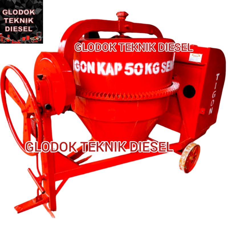 Jual Beton Molen Concrete Mixer Semen TIGON 500 Liter + Diesel 8 PK TERBAIK | Shopee Indonesia
