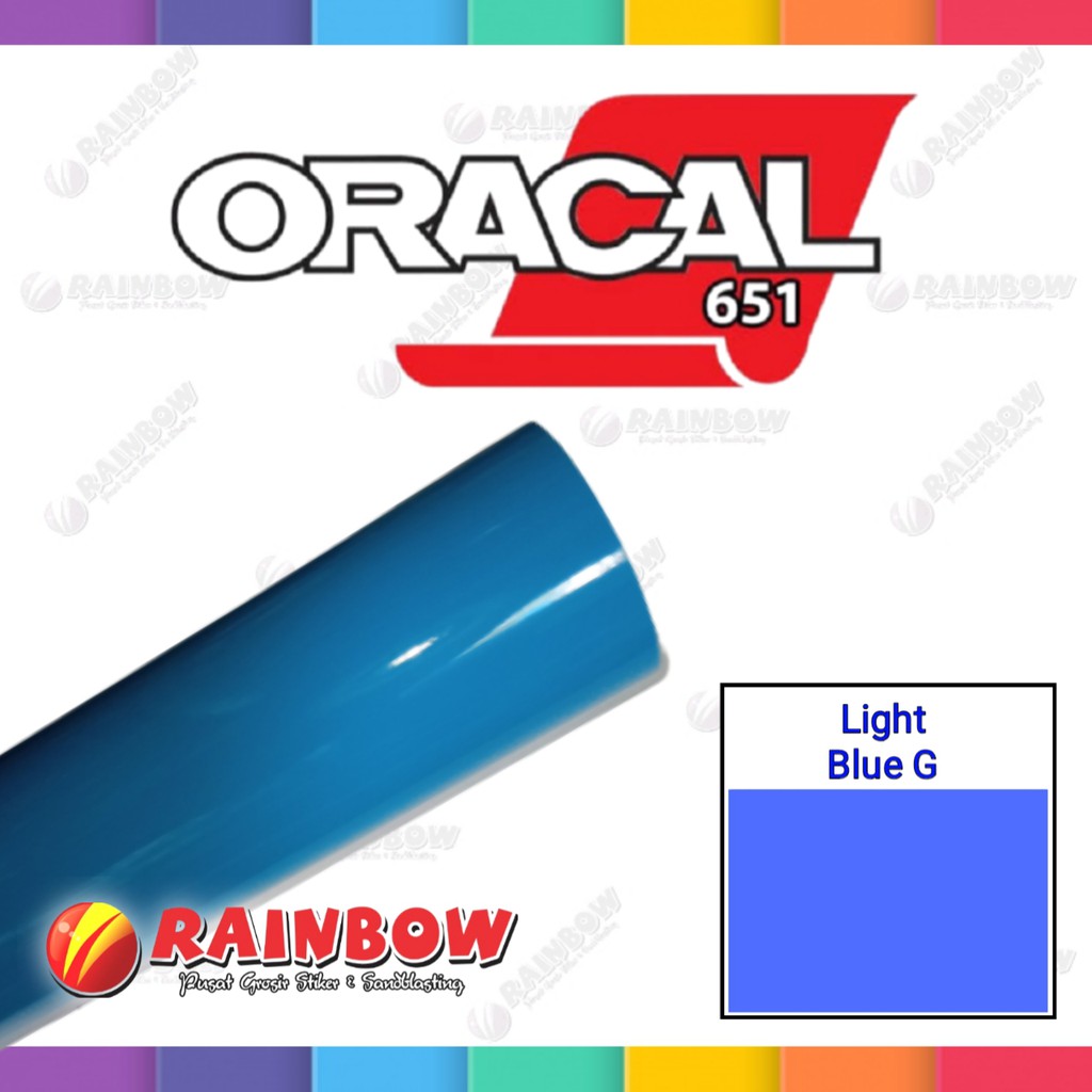 Jual Stiker / Sticker ORACAL 651 053 Light Blue | Rainbow Stiker | Shopee Indonesia