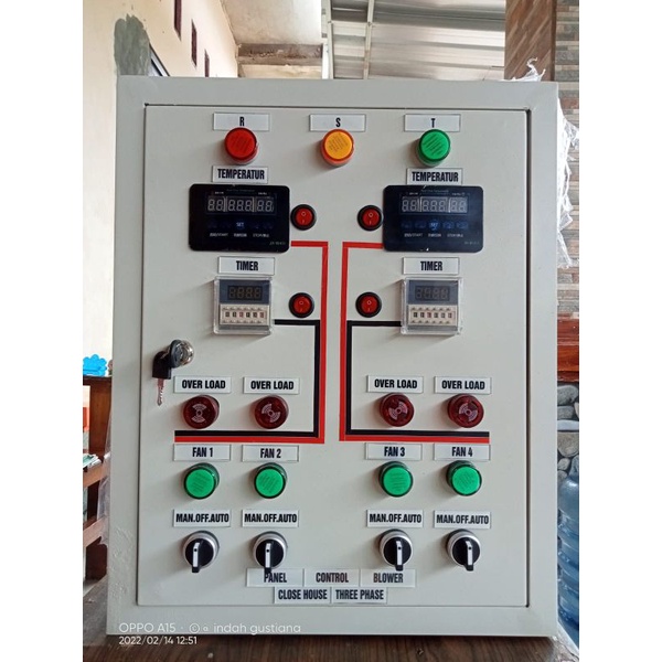 Jual panel blower kandang ayam,4 blower 3phase,1 lantai,2 suhu 2 timer ...