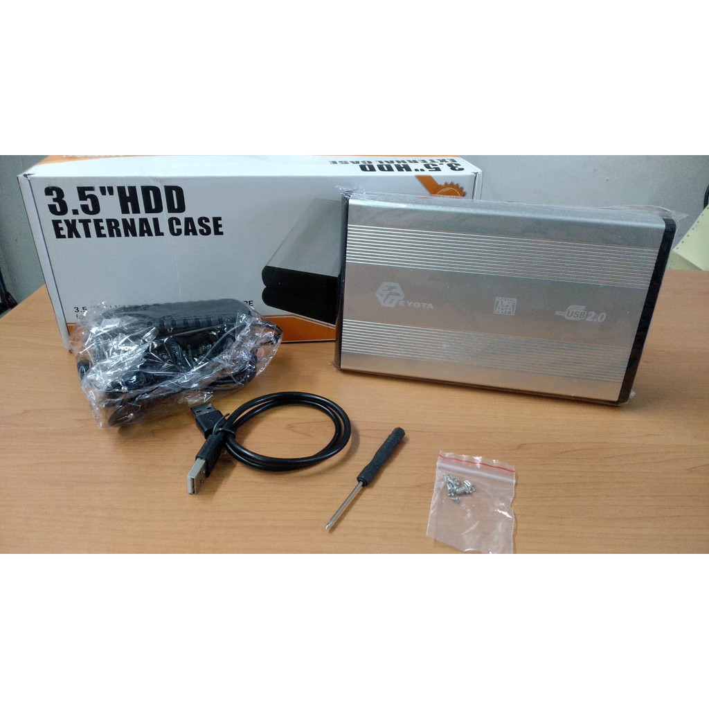 Jual External Case 3.5 inch HDD || Hard disk PC Enclosure SATA 2.0 ...