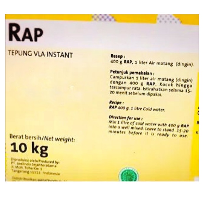 Jual Rap Vla Instant 1 Dus 10 Kg | Shopee Indonesia