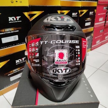 Jual KYT TT COURSE PLAIN MATT BLACK Indonesia|Shopee Indonesia