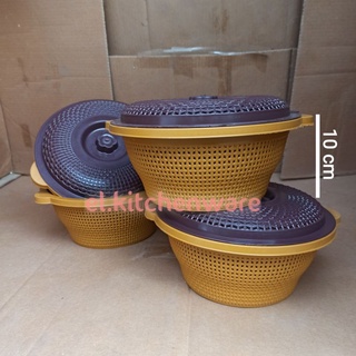 Jual eriko - bakul nasi coklat - set wakul kecil dengan tutup - wadah ...