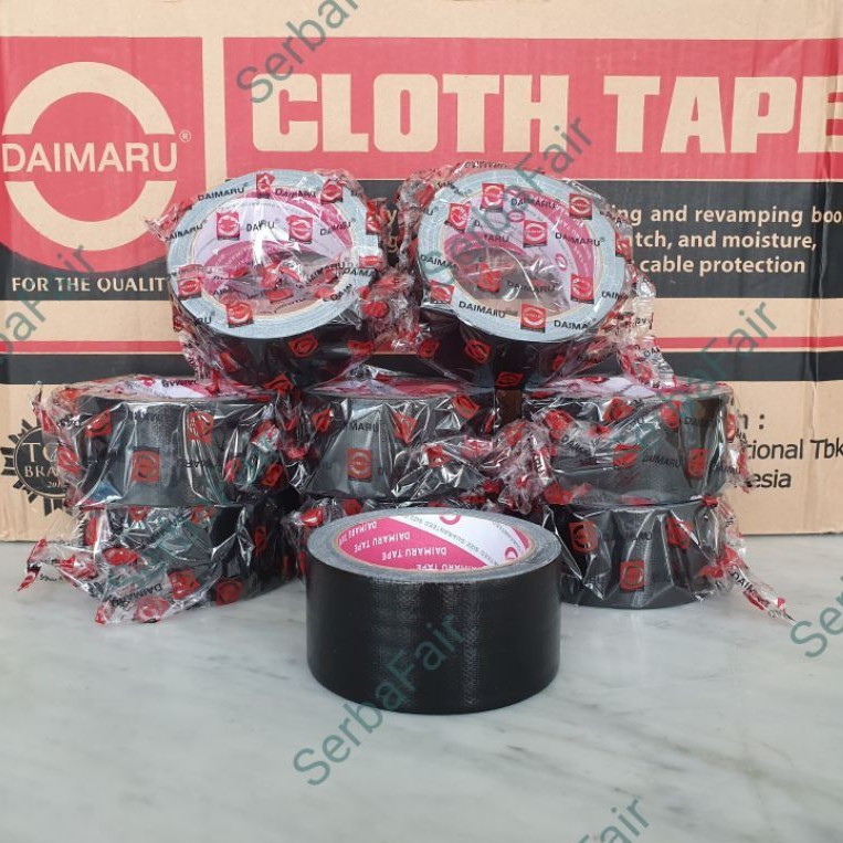 Jual Cloth Tape Daimaru 2 inch 12 meter Lakban Kain Hitam | Shopee Indonesia