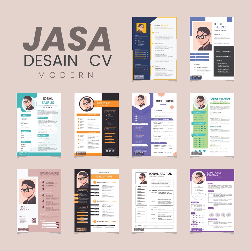 Jual Jasa Desain CV "MODERN" | Curriculum Vitae | Resume | Daftar Riwayat Hidup | Shopee Indonesia