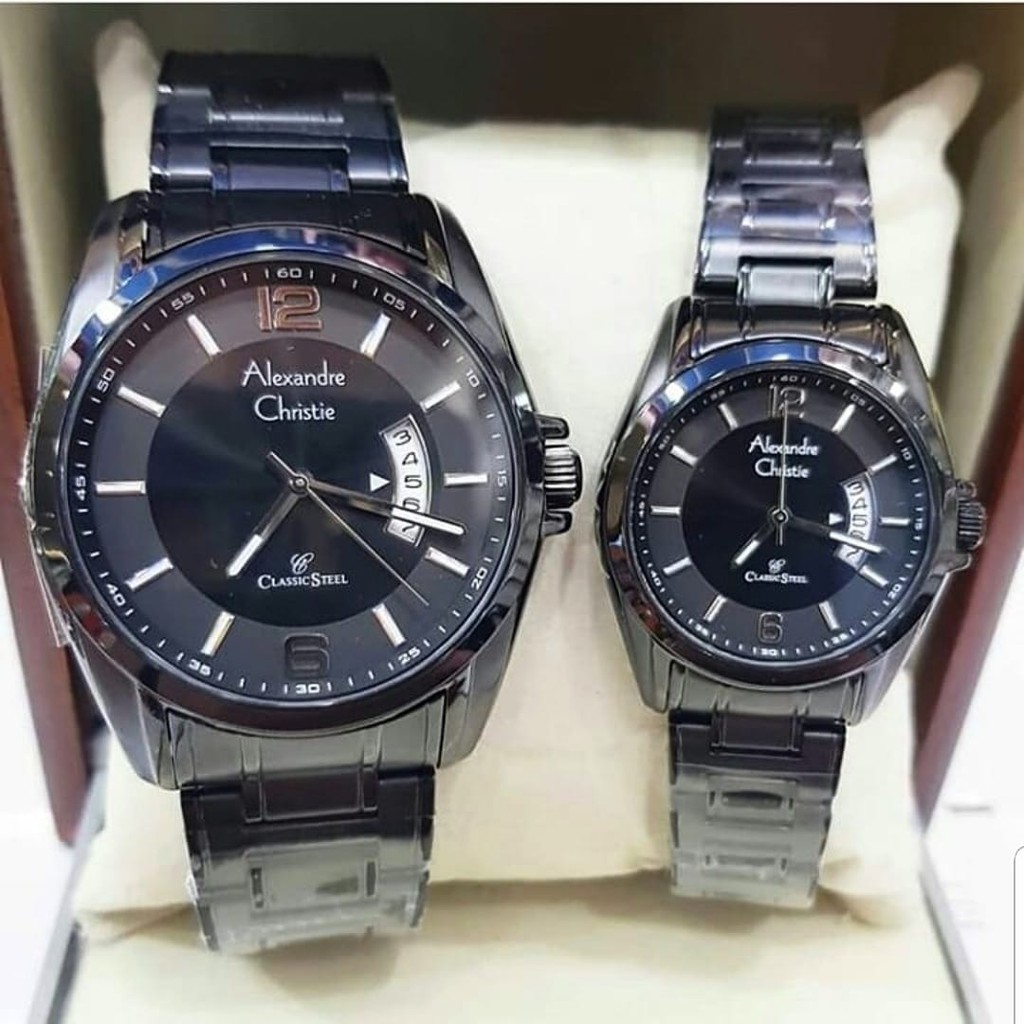 Jam Tangan Alexandre Christie Couple AC8289 Original Stainless Steel ...