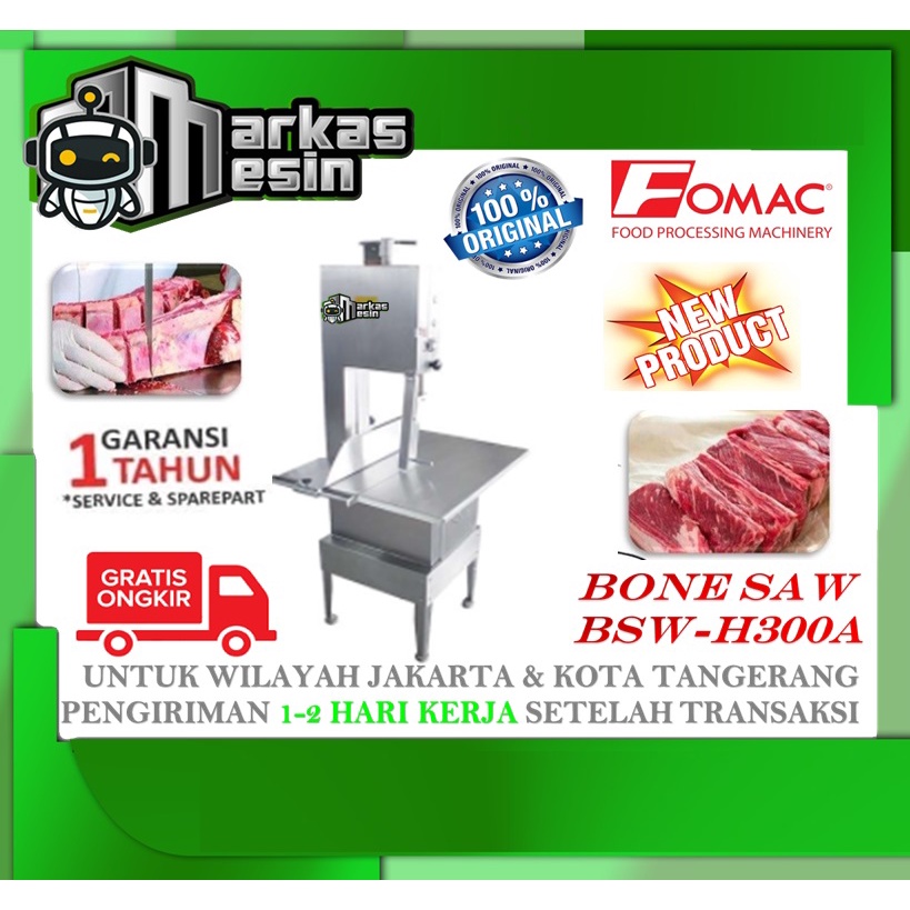 Jual Mesin Pemotong daging beku dan tulang / Bonesaw BSW-H300 FOMAC ...