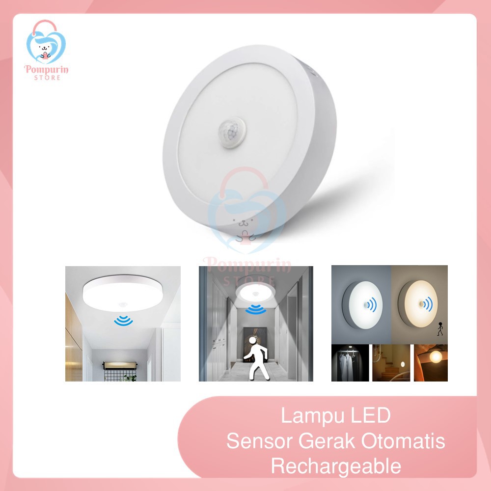 Jual Lampu LED Sensor Gerak Otomatis Rechargeable Indonesia|Shopee ...