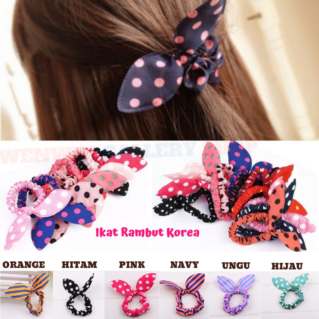 Jual Ikat Rambut Pita Korea atau Kuncir Rambut Chibi Cantik dan Lucu ...