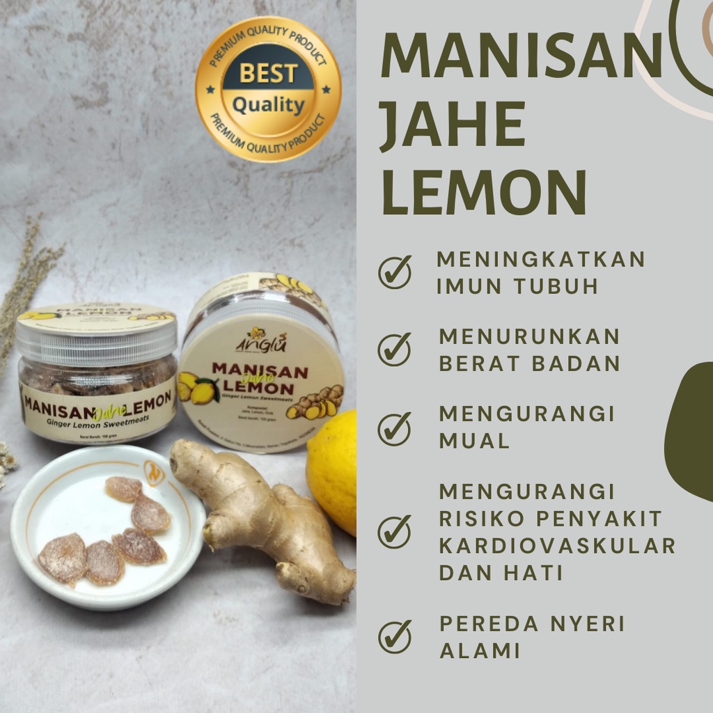 Jual Manisan Permen Jahe Lemon Alami 100% | Shopee Indonesia
