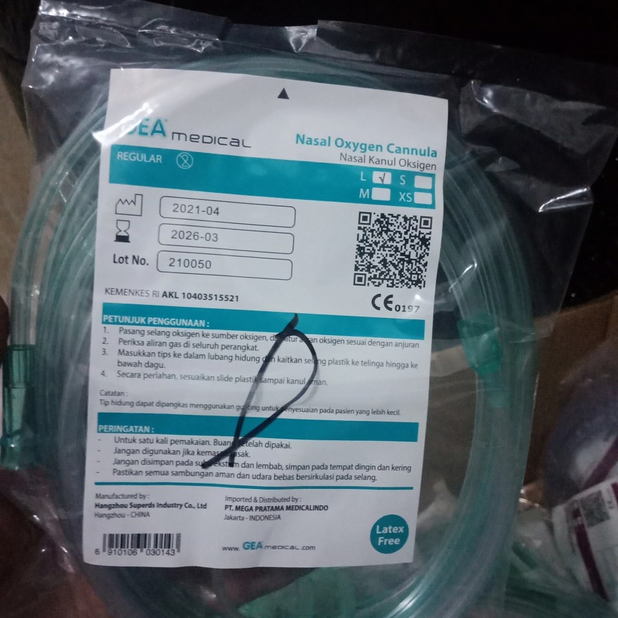 Jual Selang Regulator Nasal Kanul Oksigen Dewasa / Nasal Oxygen Cannula ...