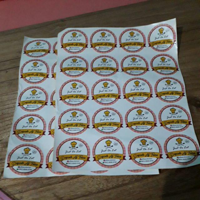 CETAK VINYL A3 print stiker label logo sticker anti tahan air ...