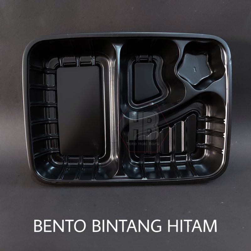 Jual Mika Bento Sekat 4 / Mika Kotak Bento Hitam / Tray Bento / Box ...