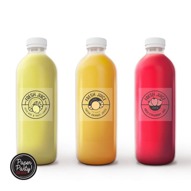 Stiker label produk / label botol minuman / stiker label waterproof ...