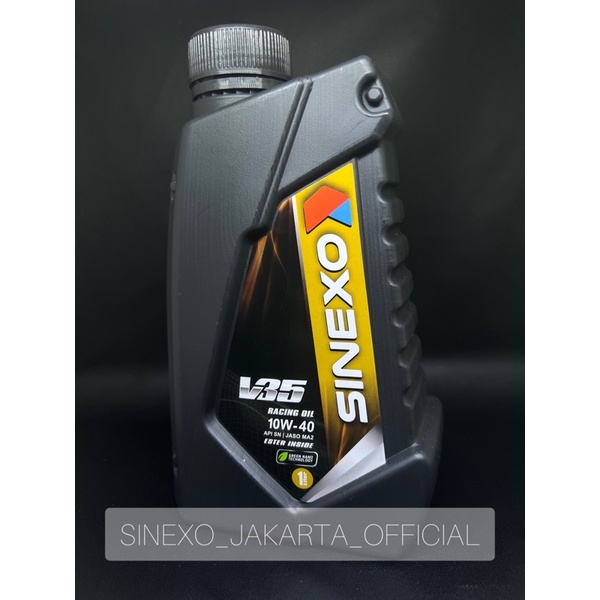 Jual Oli SINEXO V35 RACING OIL 10W-40 API SN JASO MA2 ESTER INSIDE 1 LITER | Shopee Indonesia