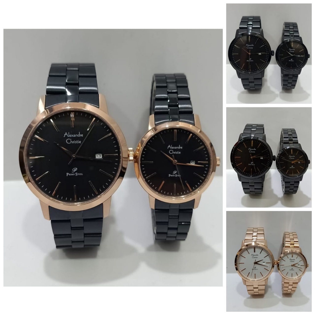 Jual Jam Couple Alexandre Christie AC1007 AC 1007 Stainless Original ...