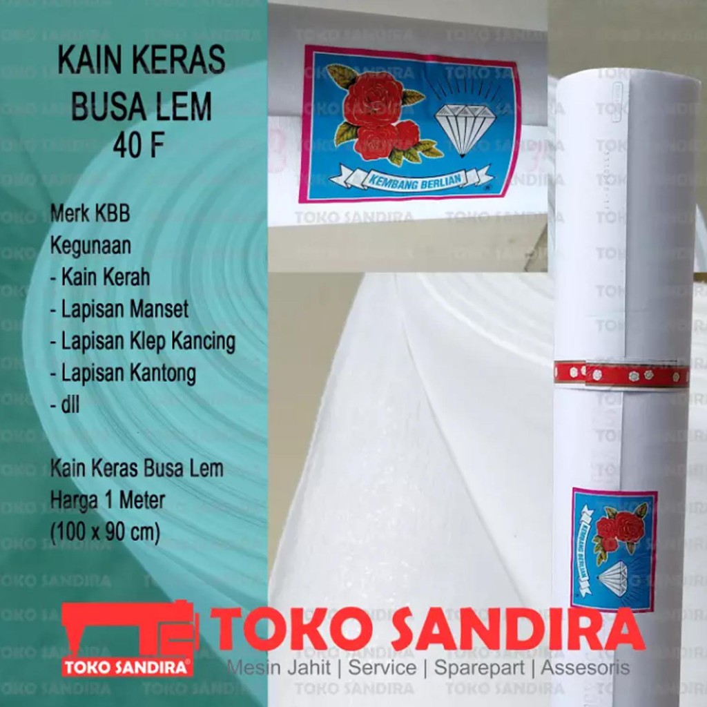 Jual KAIN KERAS BUSA LEM 40F MERK KBB - HARGA 1 METER | Shopee Indonesia