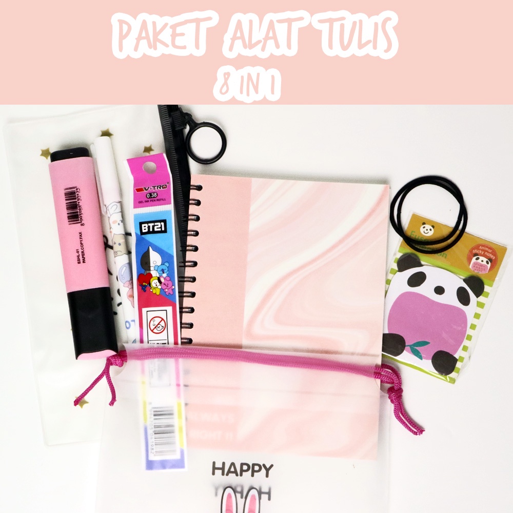 Jual PAKET ALAT TULIS 8IN1 / STATIONERY SET / ALAT TULIS SET | Shopee ...
