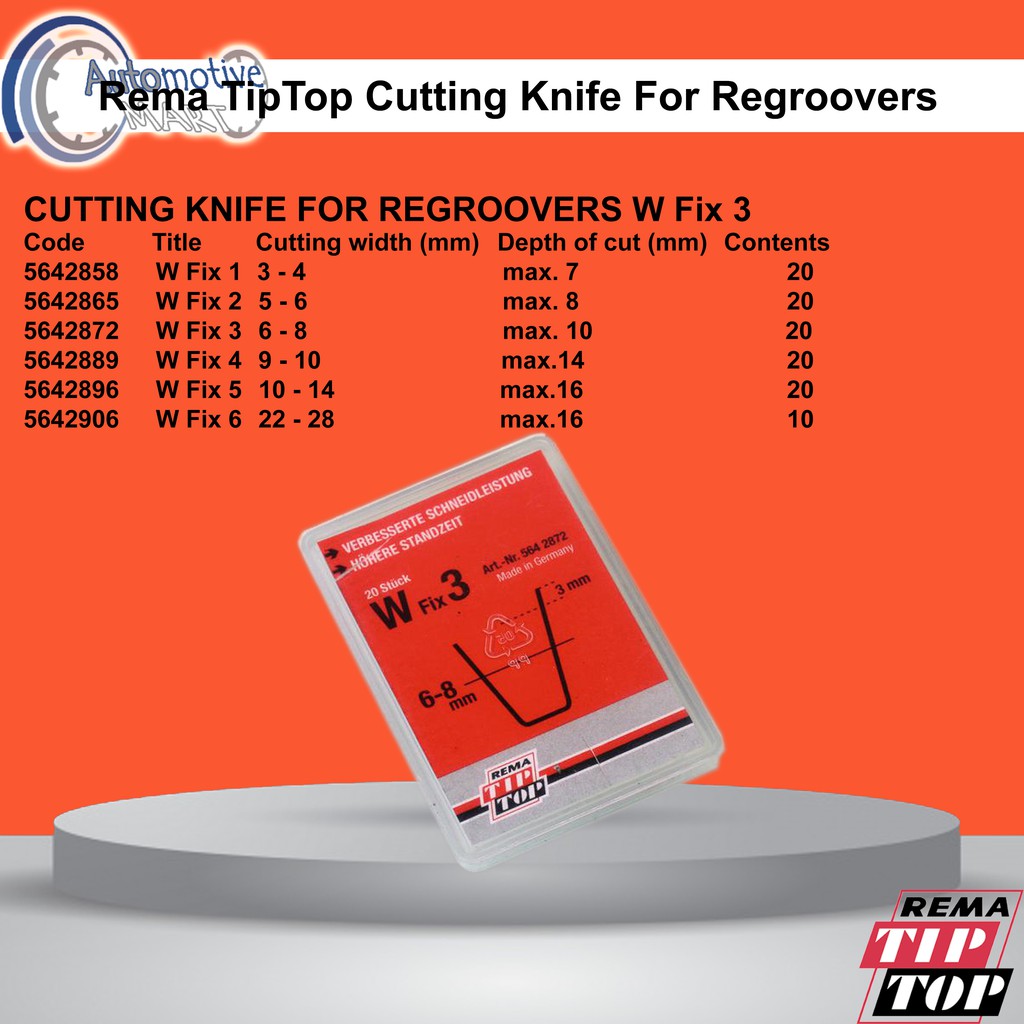 Jual Rema TipTop Wfix3 Cutting knife for regroover 5642872 | Shopee ...