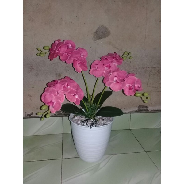 Jual BUNGA ANGGREK ARTIFISIAL ATAU PALSU 4 TANGKAI | Shopee Indonesia
