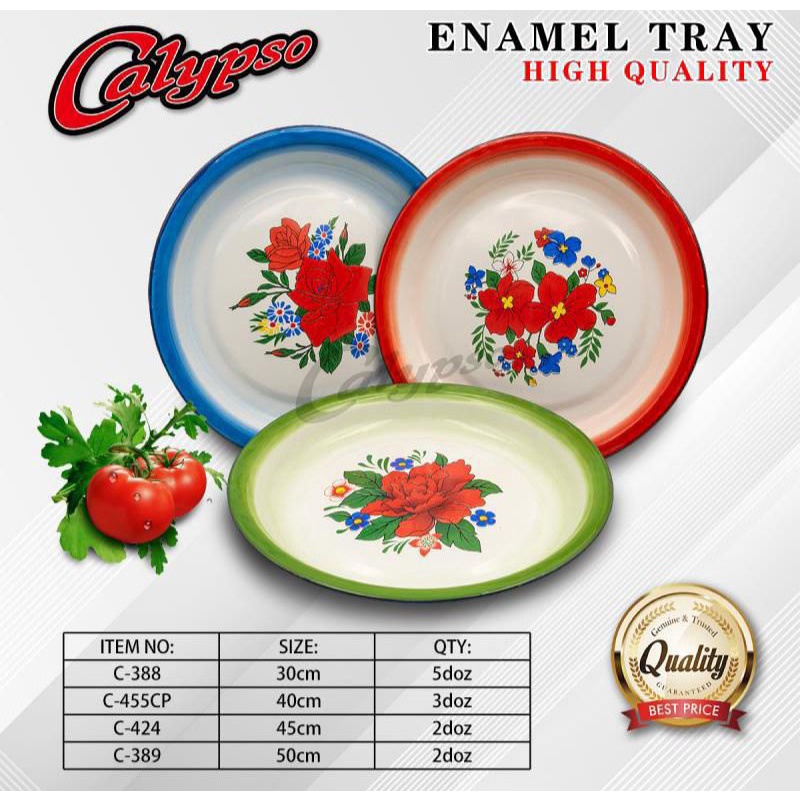 Jual NAMPAN ENAMEL nampan 50 cm nampan seng | Shopee Indonesia