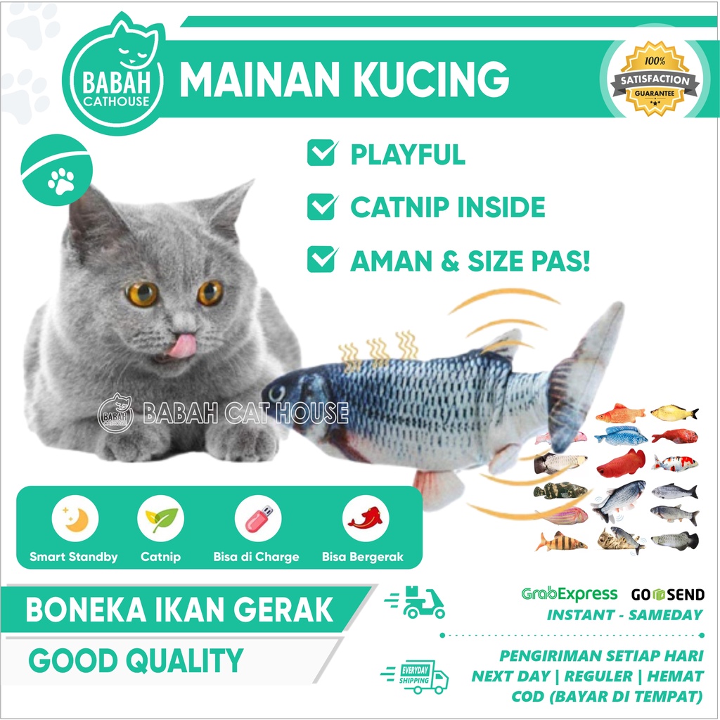 Jual BONEKA GERAK Catnip Bentuk IKAN Untuk Mainan Kucing Cat Toys ...