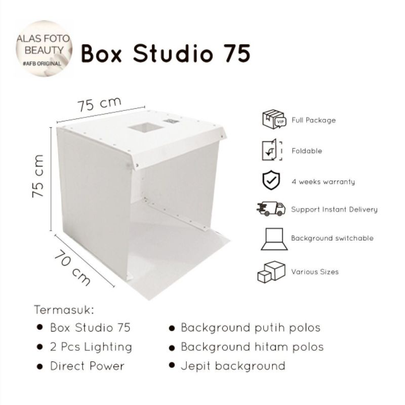 Jual Box Studio Foto LED Ukuran ( 75x75 cm) | Shopee Indonesia