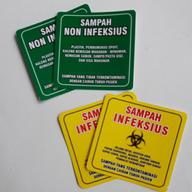 Jual Stiker Infeksius Dan Non Infeksius Mini | Shopee Indonesia