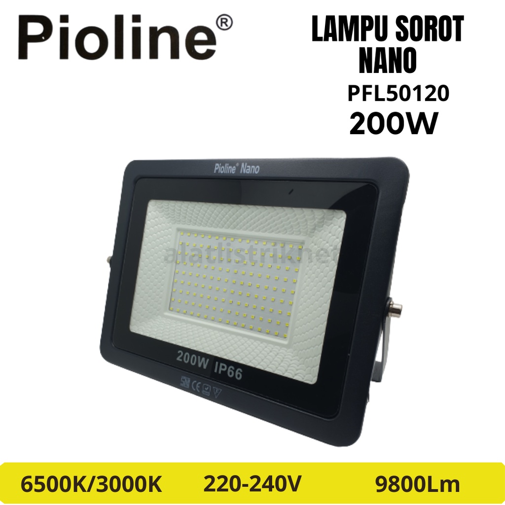 Jual LAMPU SOROT LED FLOOD LIGHT PIOLINE NANO 200W / KAP SOROT 200W / TEMBAK | Shopee Indonesia