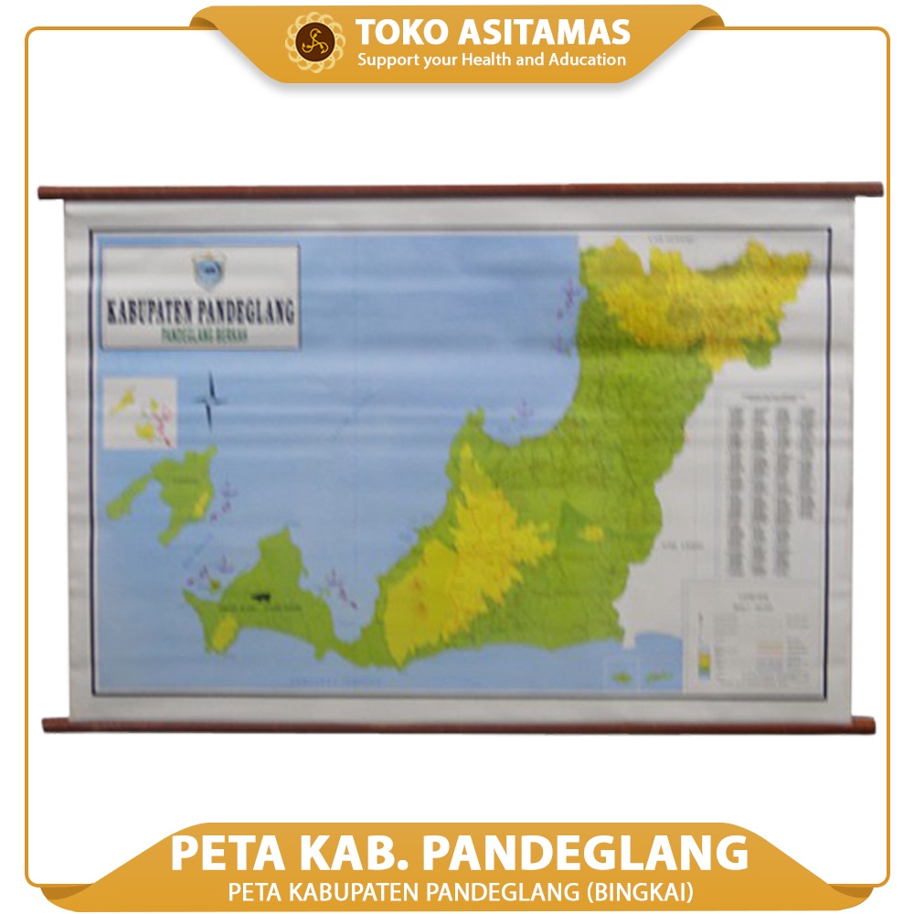 Jual Peta Kabupaten Pandeglang (Bingkai) Indonesia|Shopee Indonesia