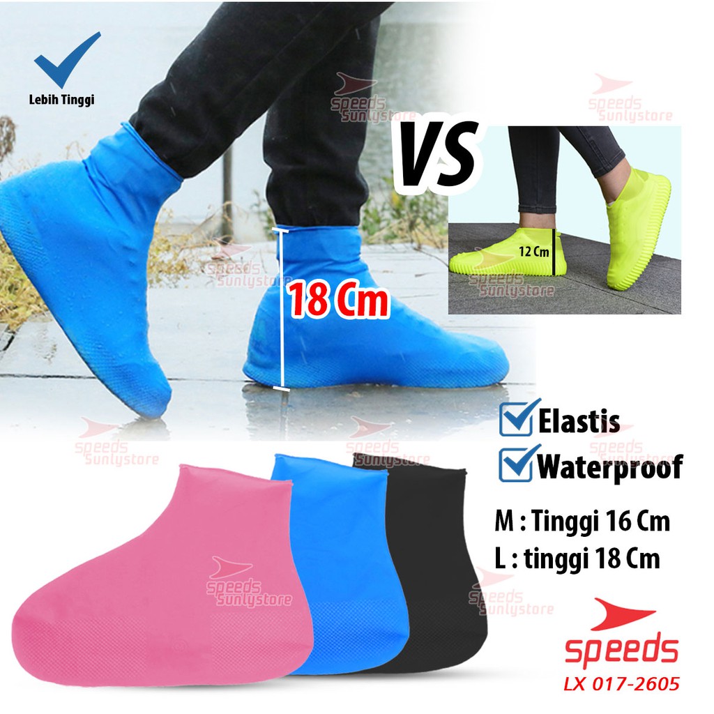 Jual SPEEDS Cover Shoes Cover Sepatu Karet Pelindung Sepatu Anti Air ...