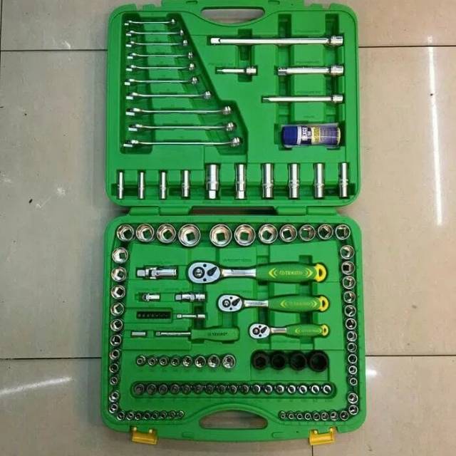 Jual Kunci Sok Set 120 pcs Tool set 120 pcs 1/4"-3/8"-1/2" plastik 6 pt ...