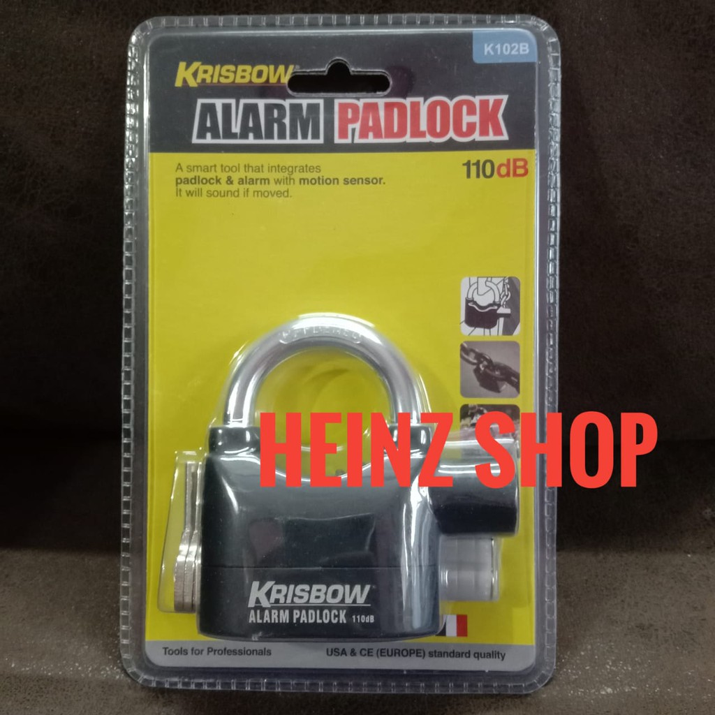 Jual Gembok Alarm Heavy duty Krisbow K102B Padlock Alarm Padlock Gembok ...