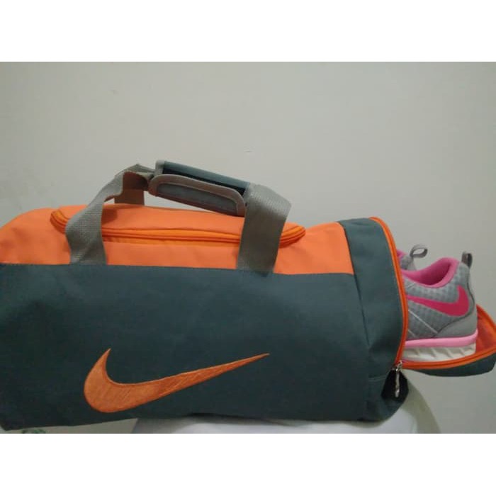 Jual Tas Fitness Gym Futsal Zumba sporty SimplyFIT Dark Grey Orange ...