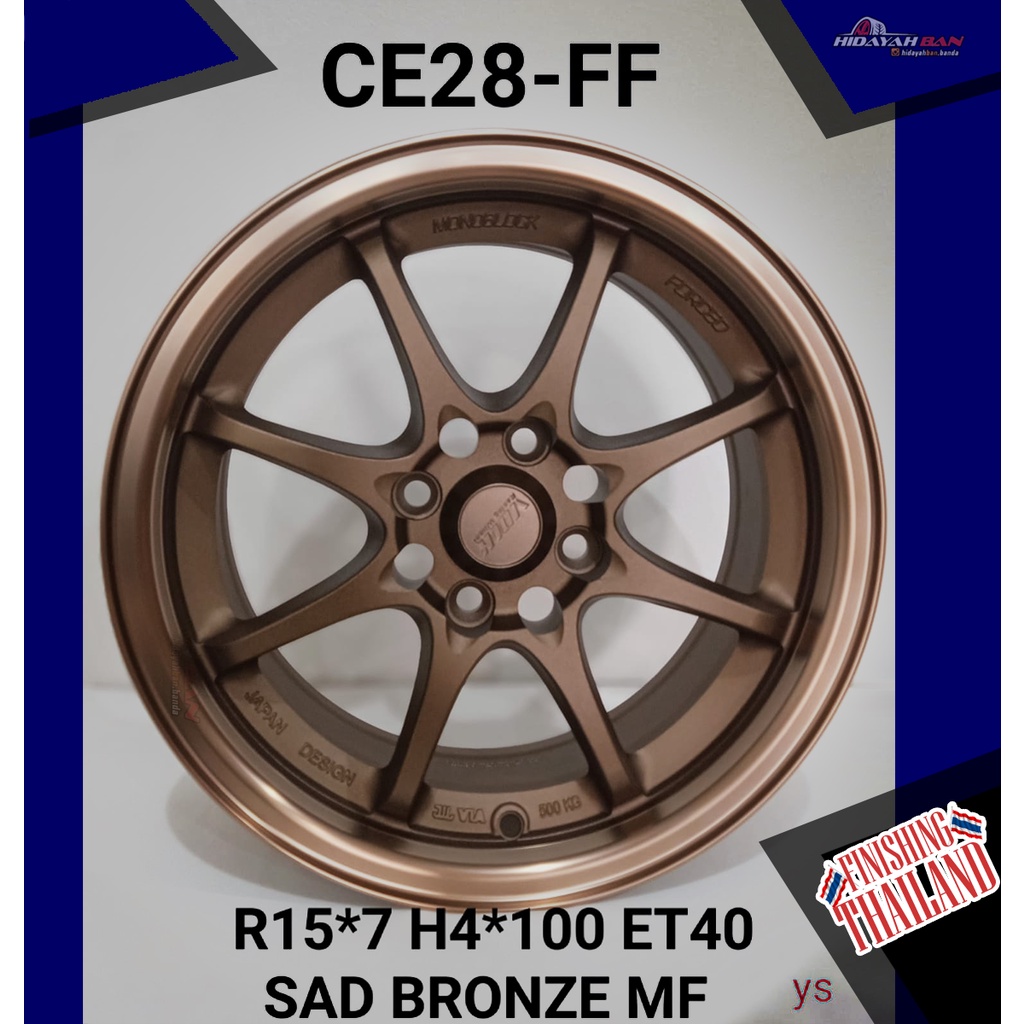 Jual Velg Mobil Rays CE28-ff Ring 15x7 H 4x100 +40 SBM Indonesia|Shopee Indonesia